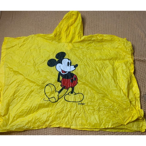 Disney | Jackets & Coats | Disney Mickey Mouse Yellow Rain Poncho Kids ...